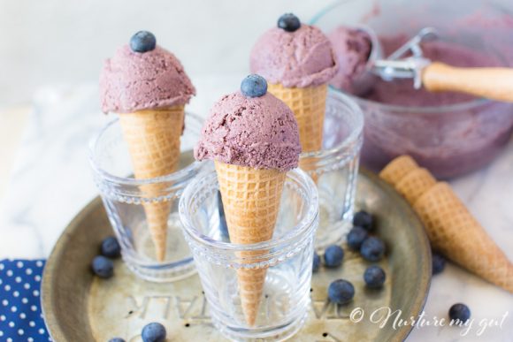 No-Churn Vegan Blueberry Acai Ice Cream {Paleo} | Nurture My Gut